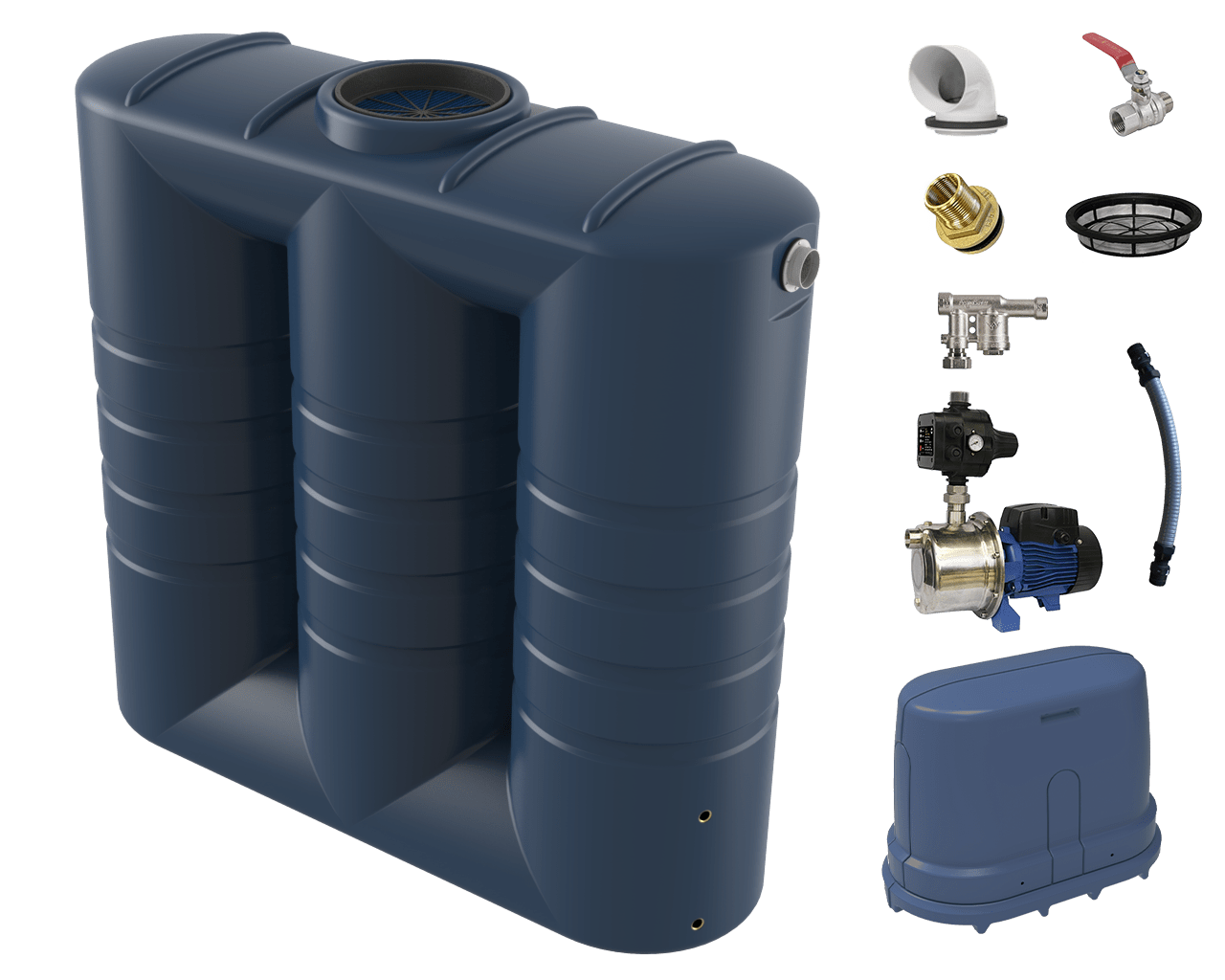 2000 Litre House Water Tank and Pump Package - Bushman Tanks