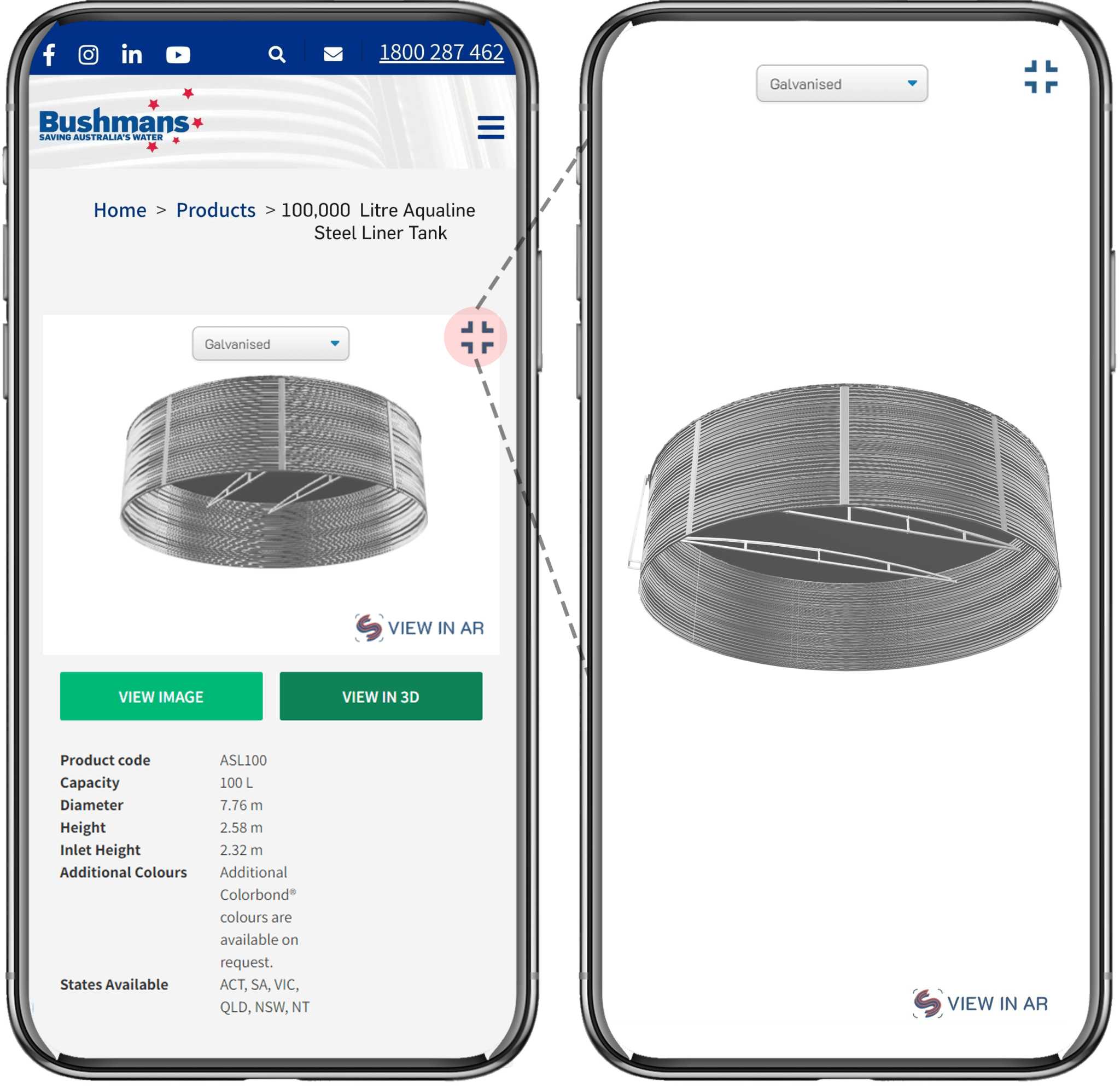 Aqualine by Bushmans Augmented Reality & 3D Steel Tanks