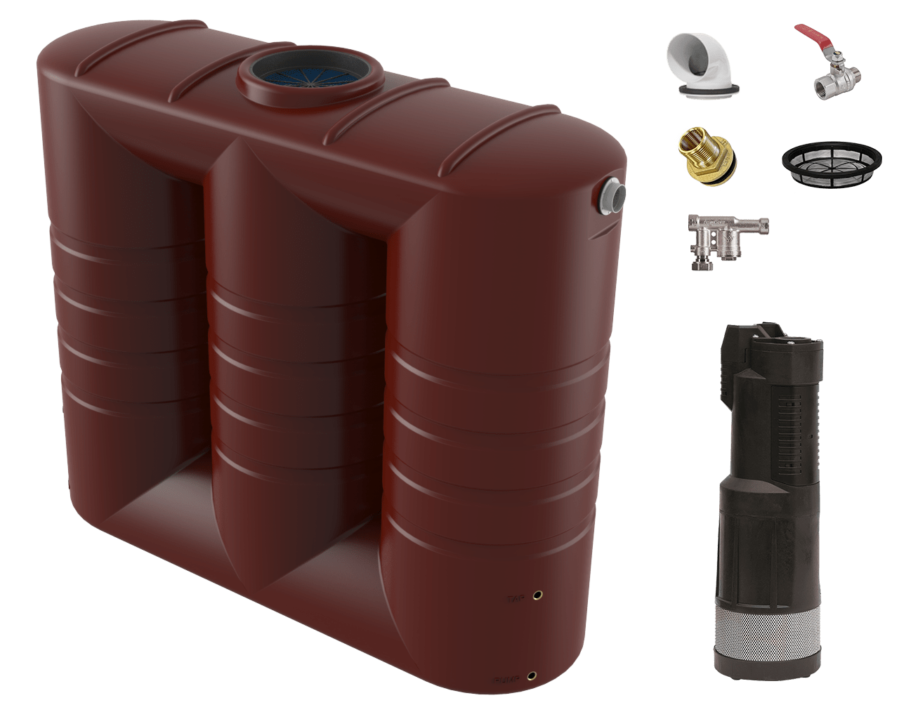3000L Slimline Tank and Submersible Pump Package - Bushman Tanks