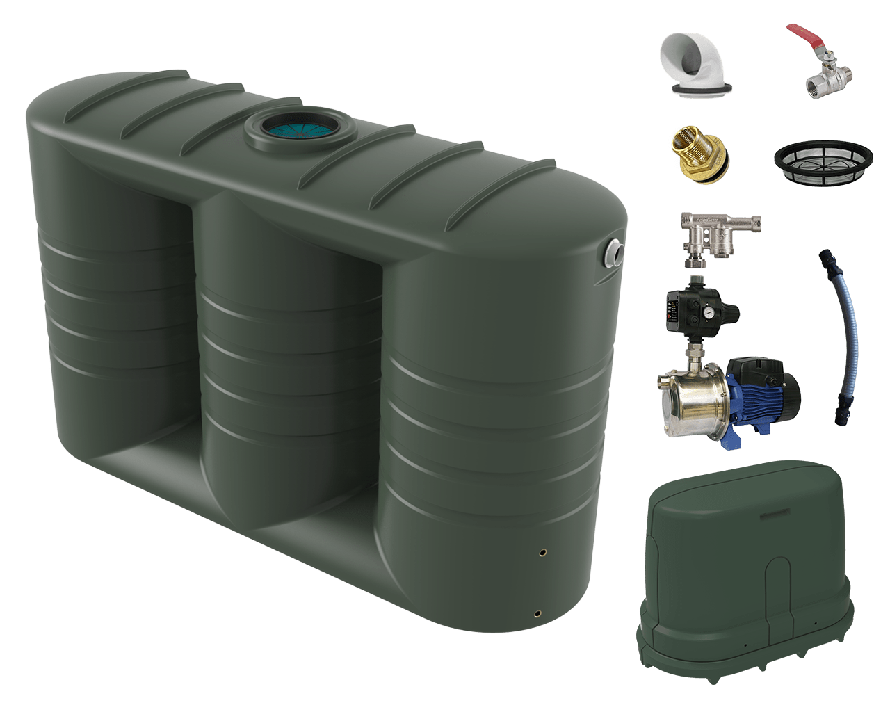 5000L Slimline Tank and House Pump Package - Bushman Tanks