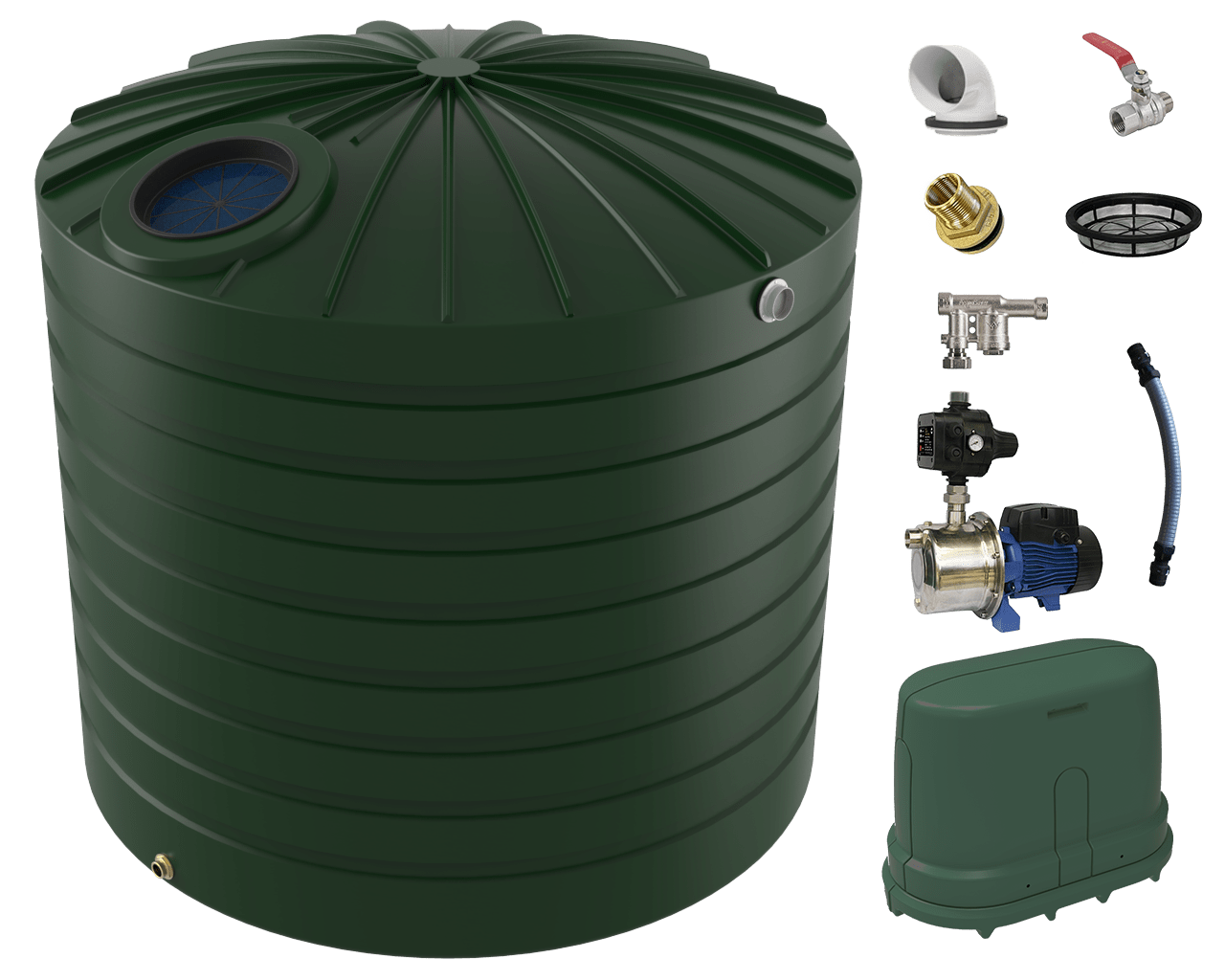 10000L Round Water Tank & House Pump Package