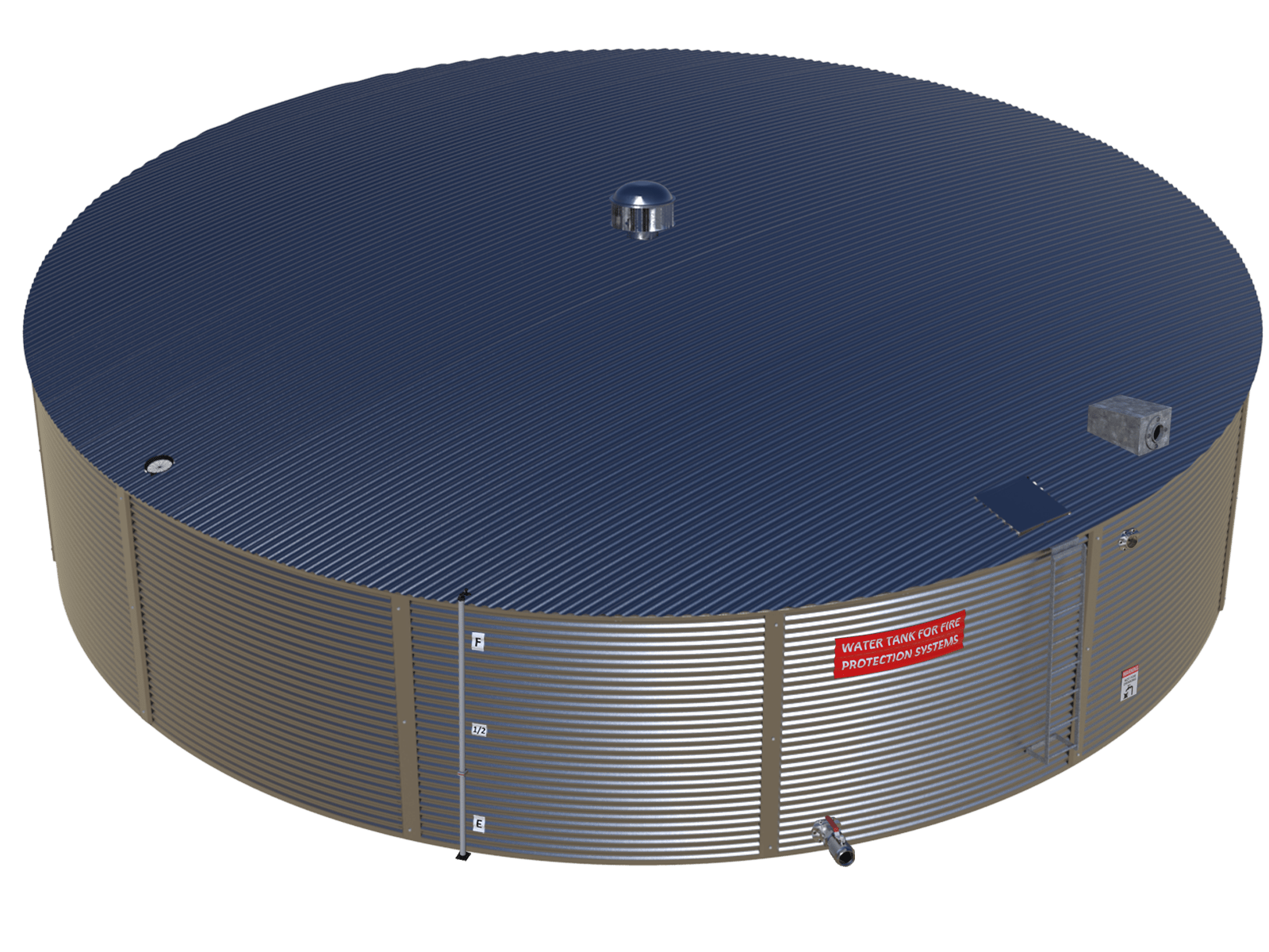 180,000 Litre Aqualine Commercial Steel Water Tank - Bushman Tanks