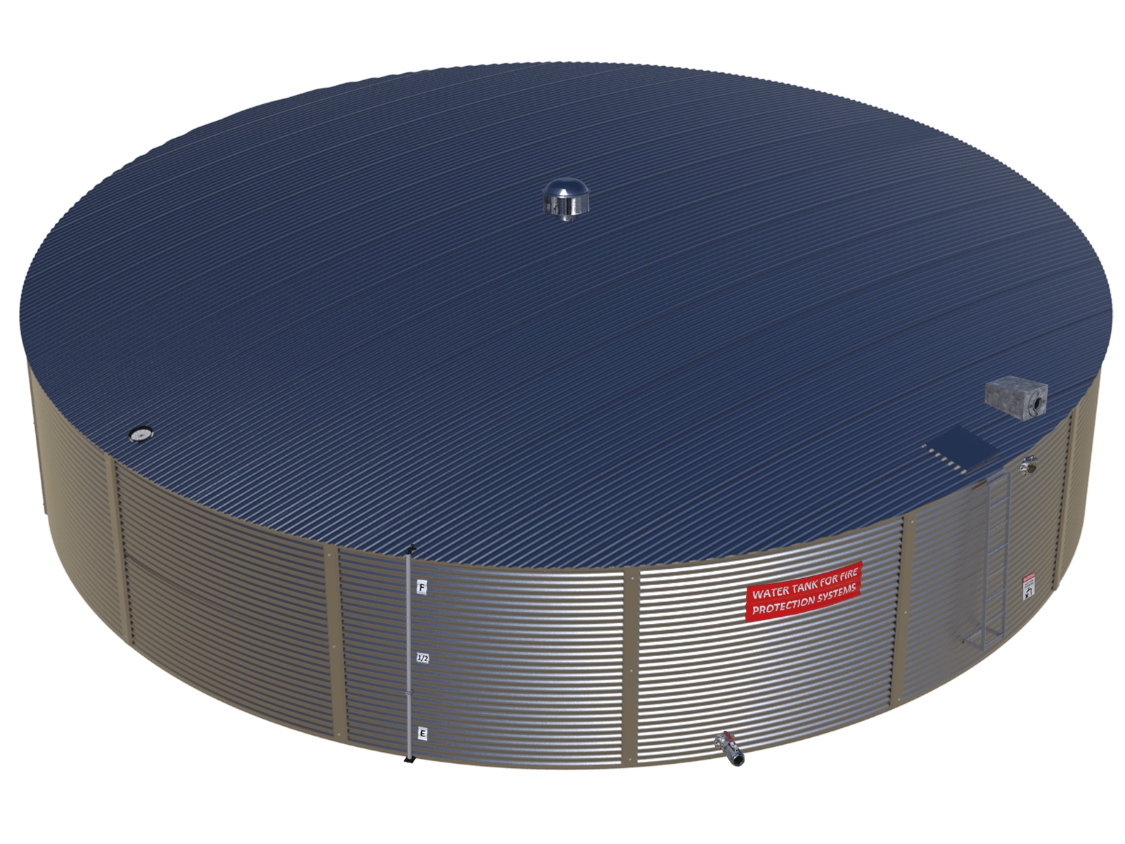 210,000 Litre Aqualine Commercial Steel Water Tank - Bushman Tanks