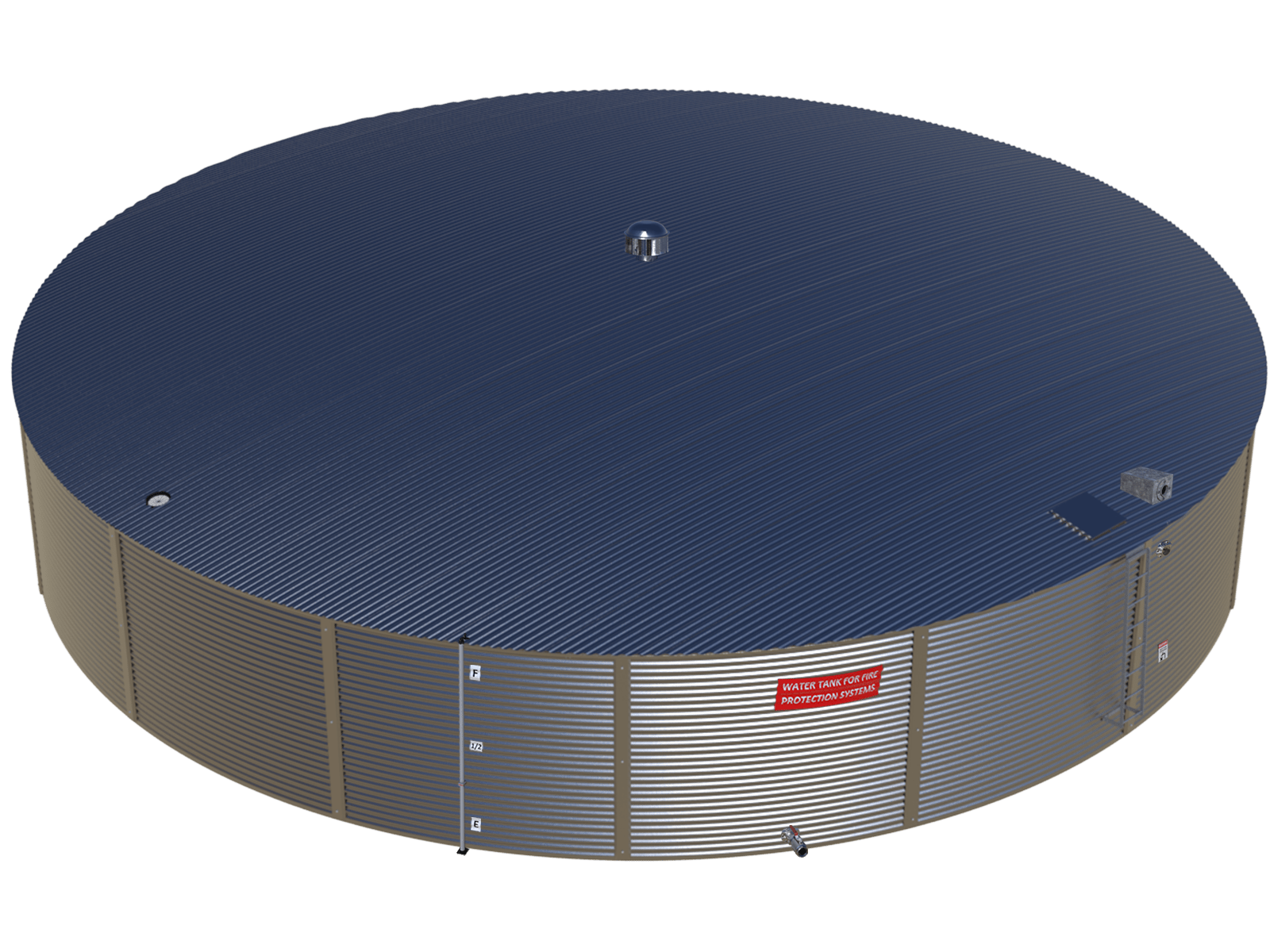 280,000 Litre Aqualine Commercial Steel Water Tank - Bushman Tanks