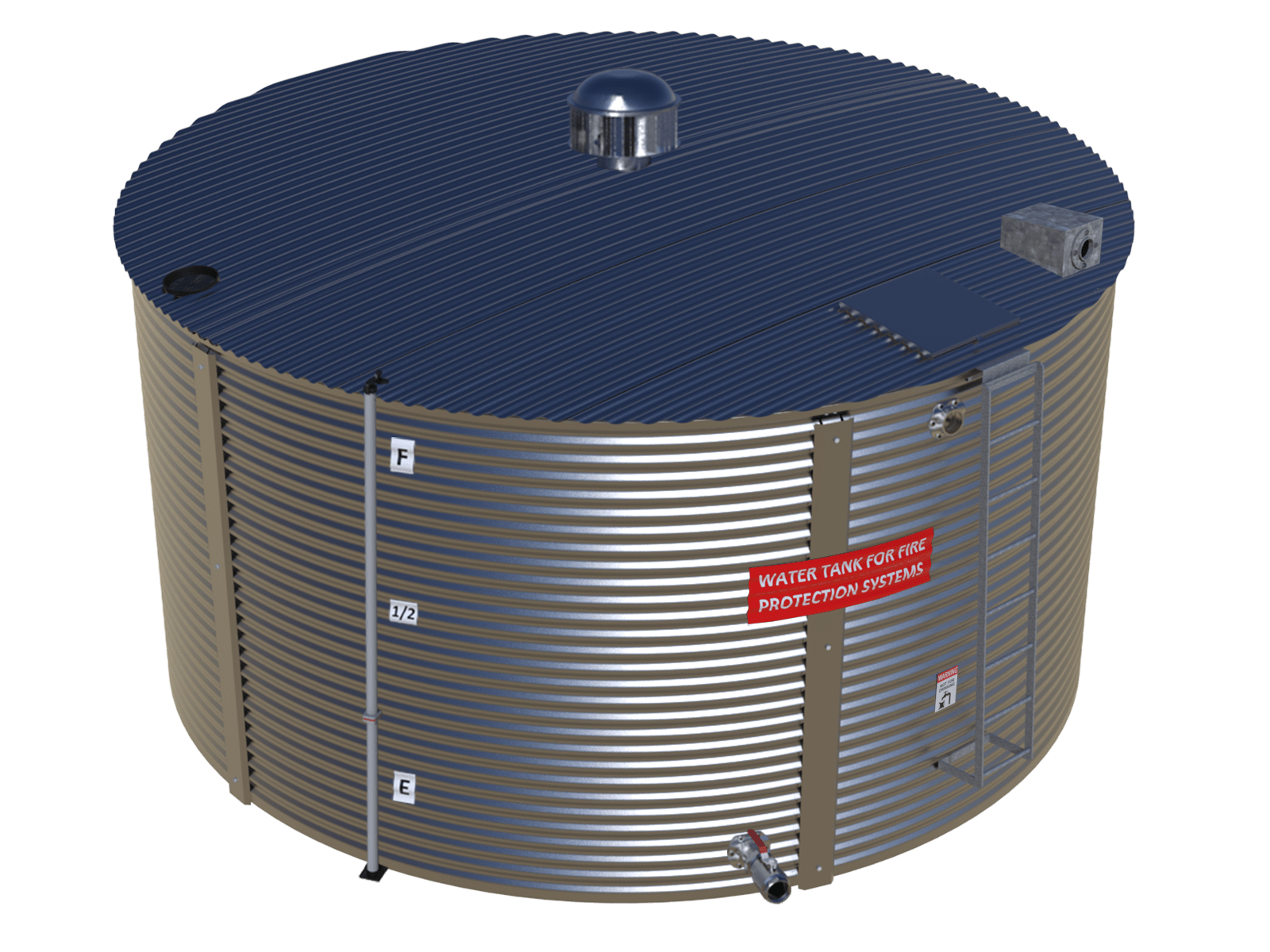 30,000 Litre Aqualine Commercial Steel Water Tank - Bushman Tanks