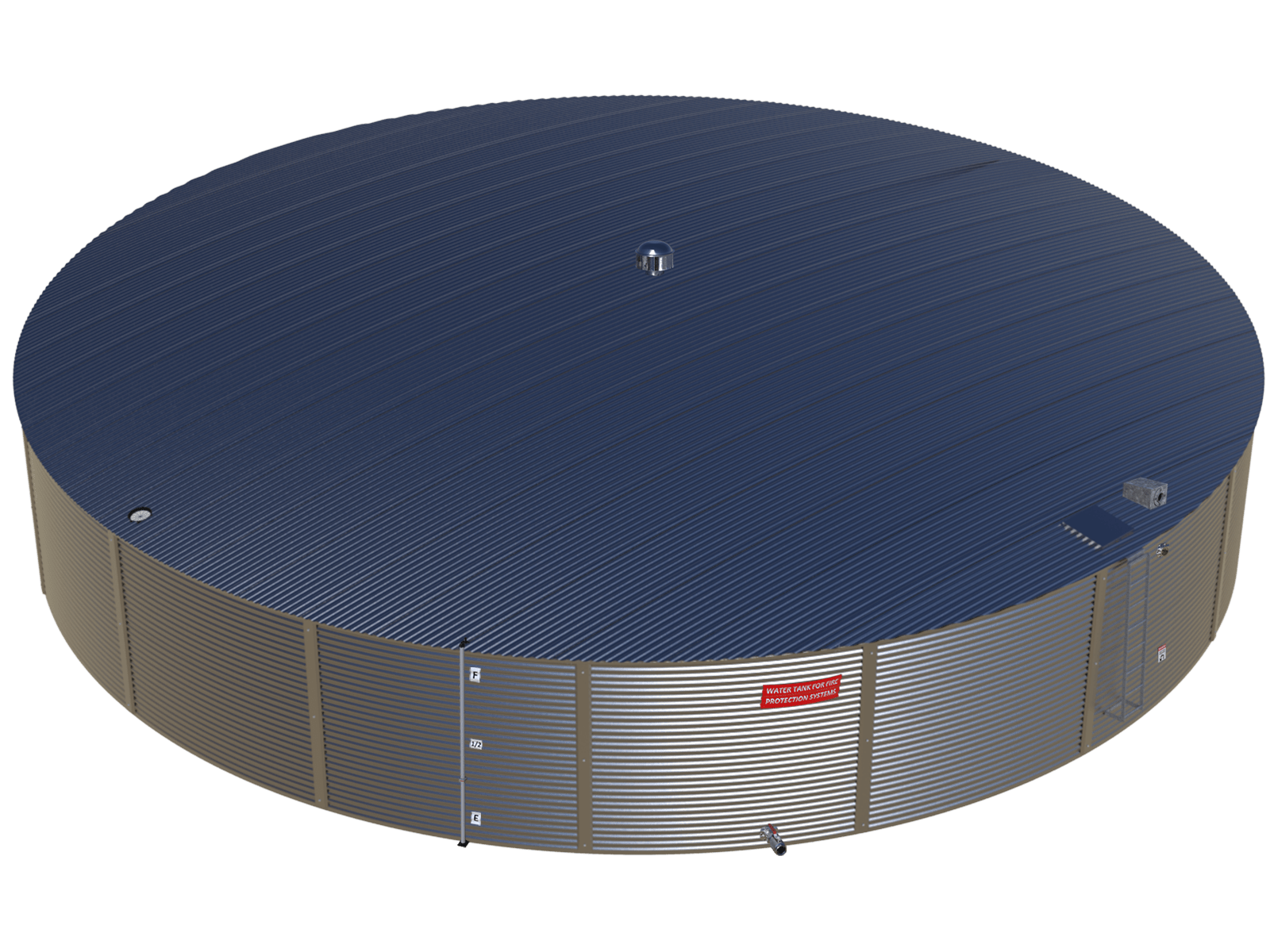 320,000 Litre Aqualine Commercial Steel Water Tank - Bushman Tanks