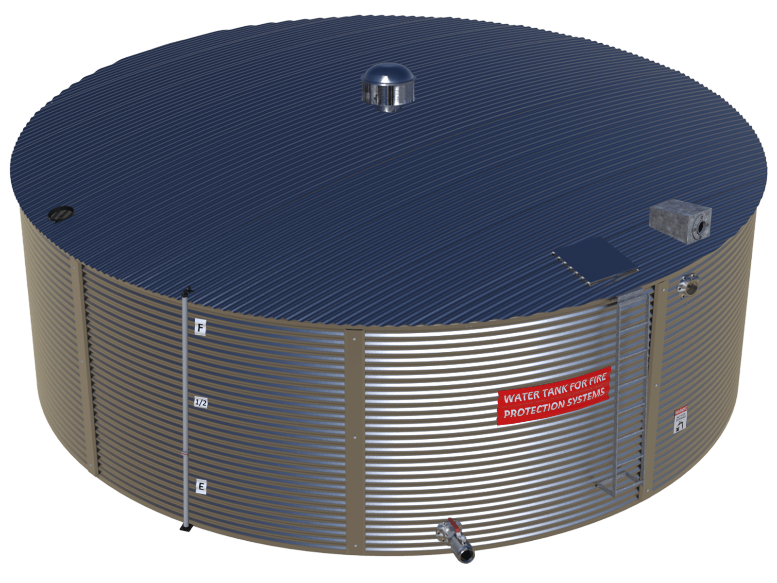 80,000 Litre Aqualine Commercial Steel Water Tank - Bushman Tanks